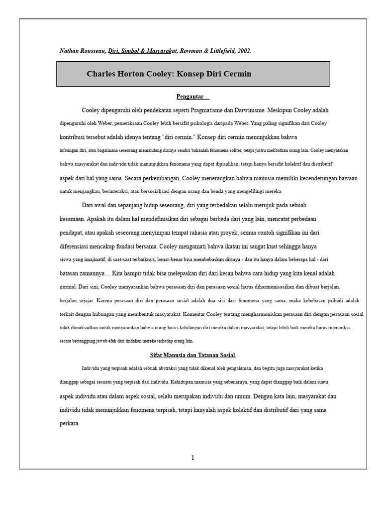 Charles Horton Cooley PDF | PDF