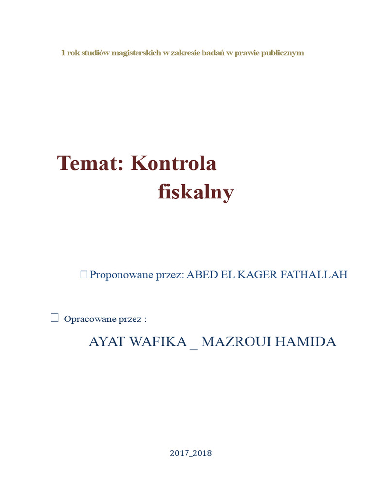 Kontrola Skarbowa | PDF