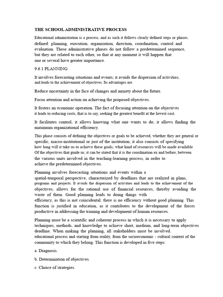 School Administrative Process Overview | PDF | Educational Assessment ...