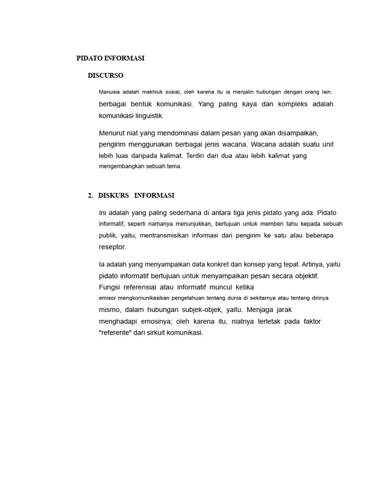 Panduan Pidato Informatif yang Efektif | PDF
