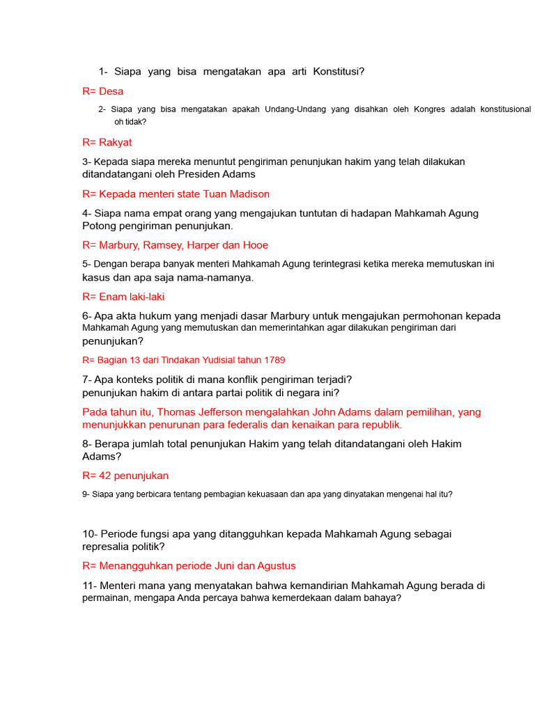 Kasus Marbury vs Madison: Analisis Hukum | PDF