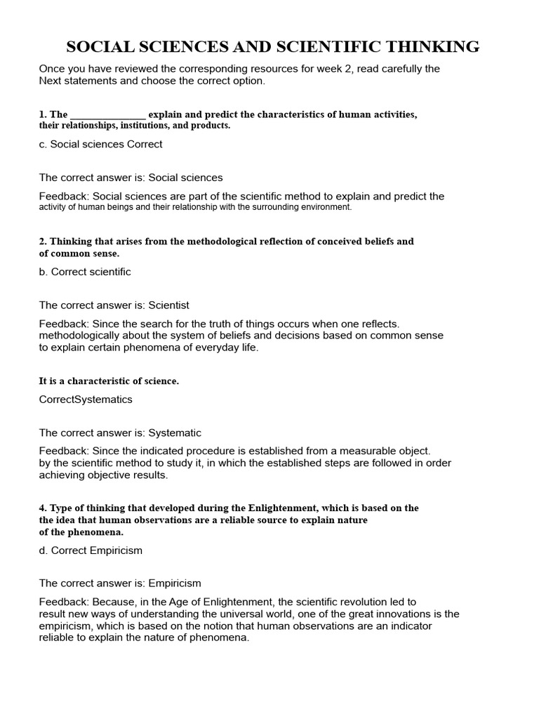 Social Sciences and Scientific Thinking | PDF | Science | Scientific Method