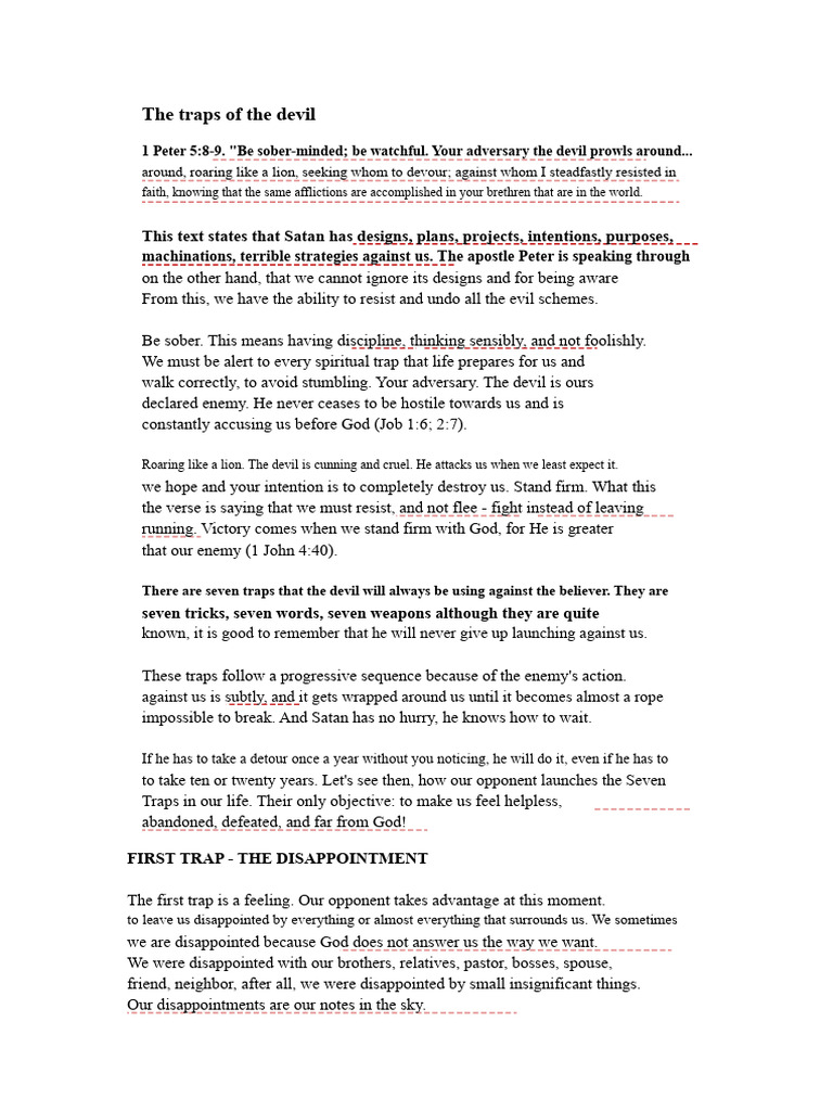 The Seven Traps of The Devil | PDF | Satan | God