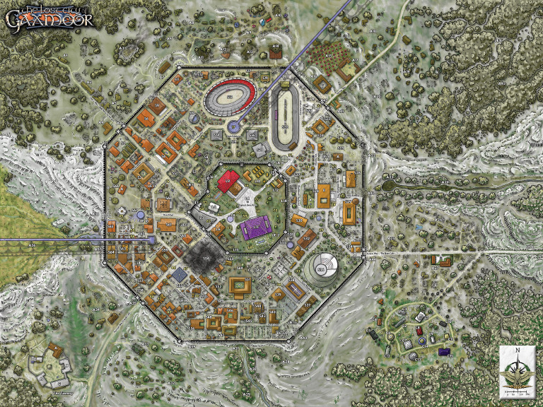 TLG 19333 Lost City of Gaxmoor Map Digital | PDF