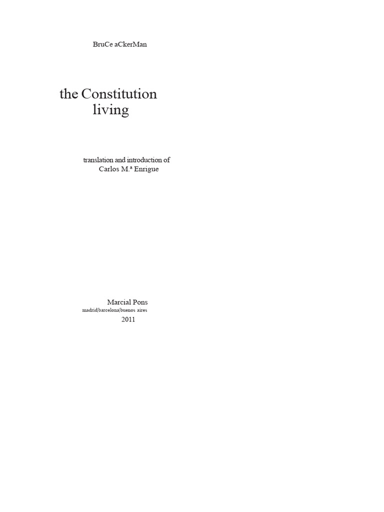 The Living Constitution | PDF | Ratification | Constitution