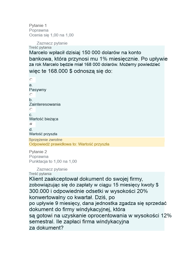 Finanse 1 Iplacex | PDF