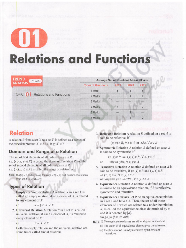Maths Question Bank-Pages | PDF | Function (Mathematics) | Mathematical ...