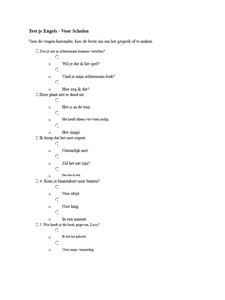 Test Je Engels Cambridge | PDF
