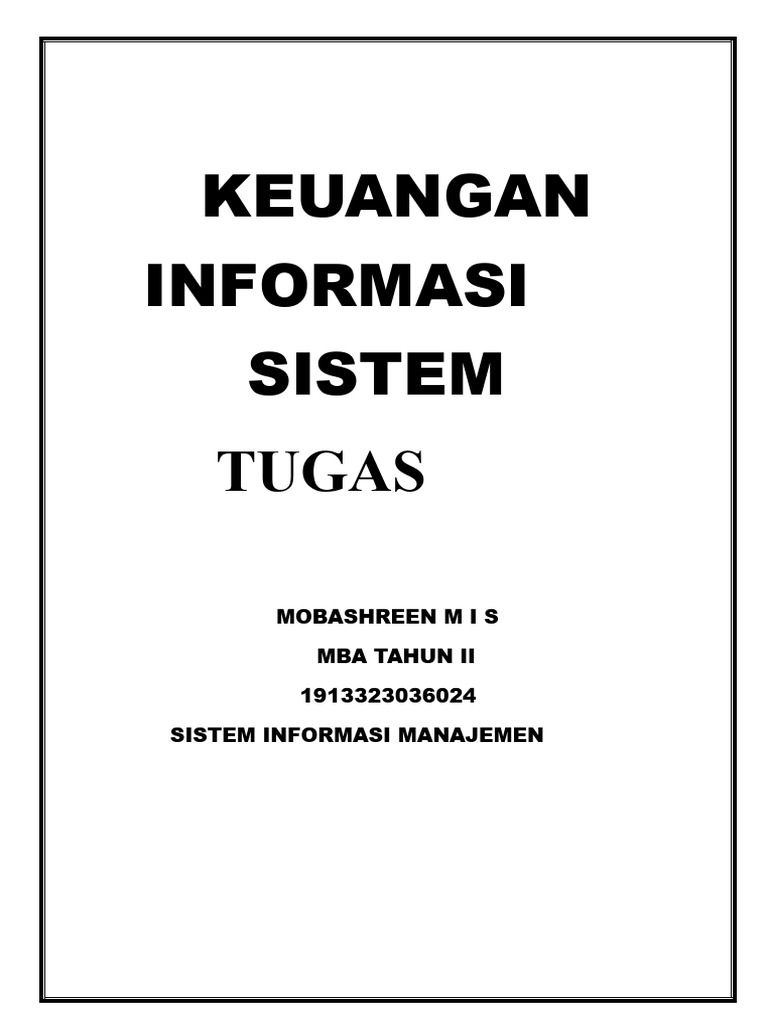 Sistem Informasi Keuangan | PDF
