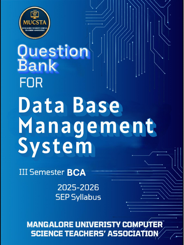Bca-III Sem-Dbms (Sep) - Qbank by Mucsta | PDF | Pl/Sql | Databases