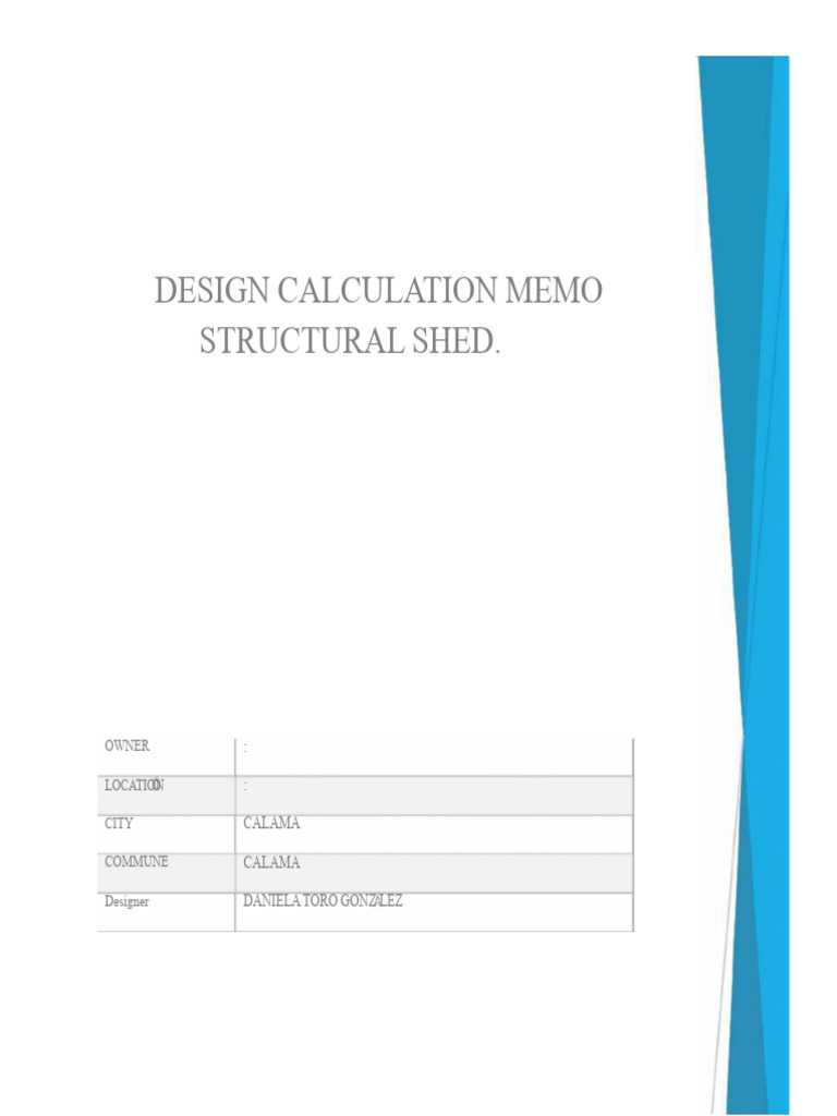 PDF Calculation Memory DL | PDF | Structural Load | Deformation ...