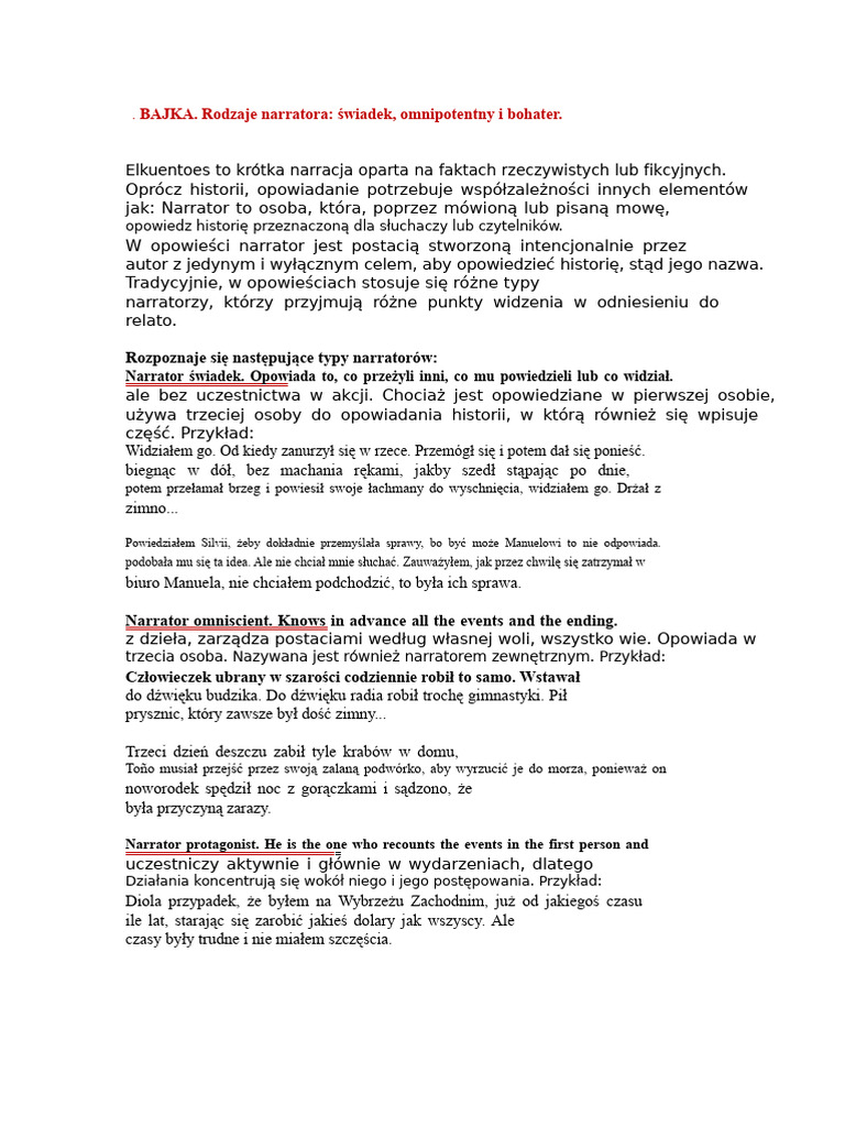 Typy Narratora | PDF