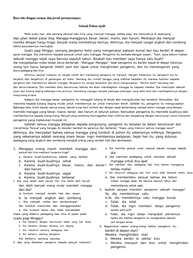 Latihan Teks Naratif | PDF