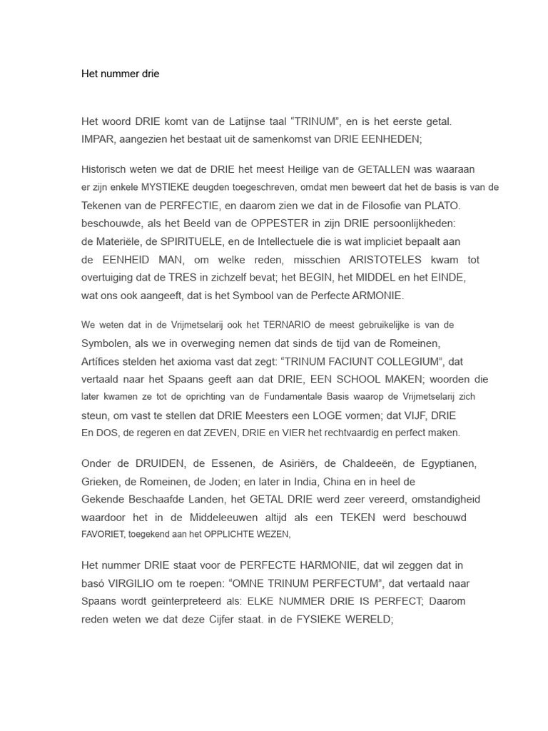 Het Getal Drie | PDF