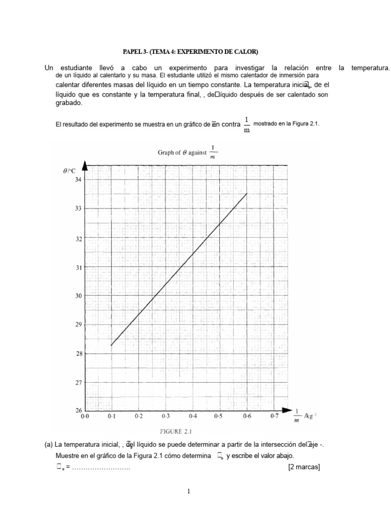 Examen de Preguntas 3 (Tema 4 - Calor P3) | PDF | Experimentar | Termómetro