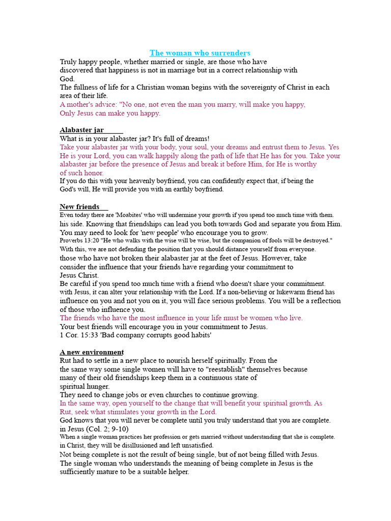 Finding Fulfillment in Christ Alone | PDF | Fruit Of The Holy Spirit ...