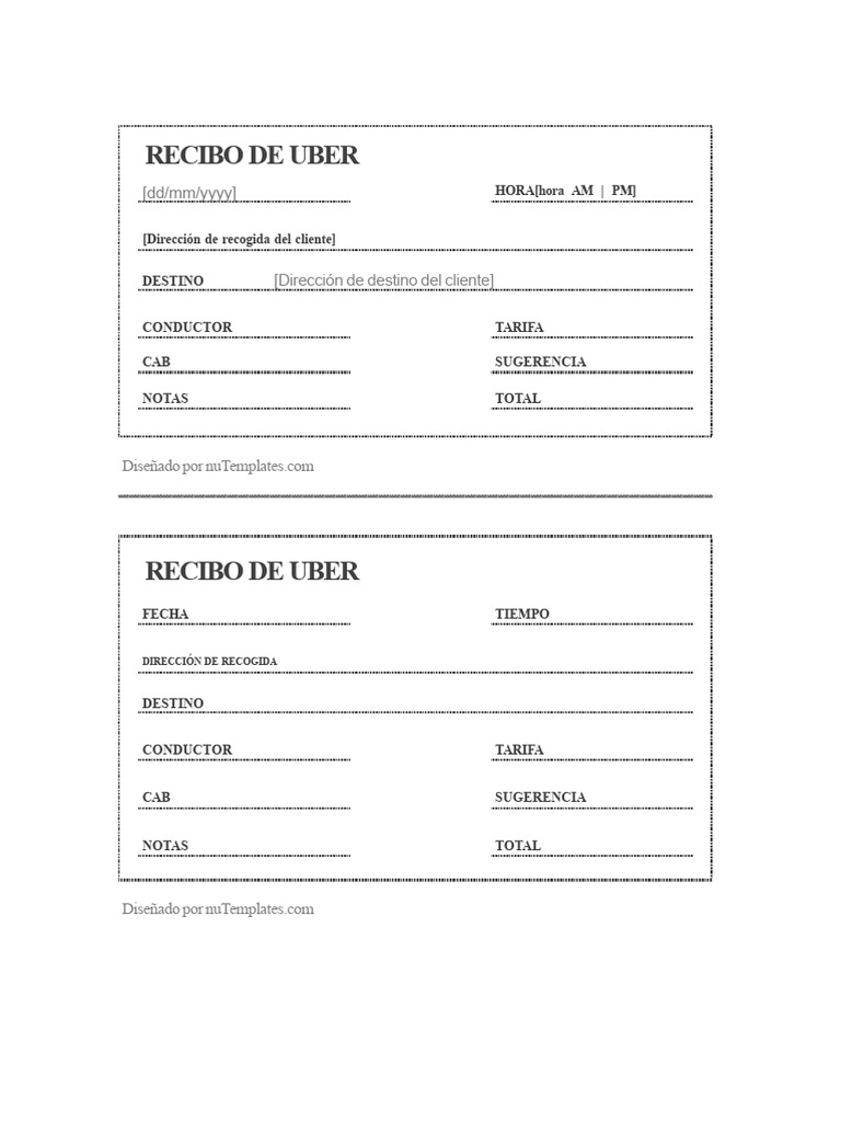 Recibo de Uber PDF | PDF