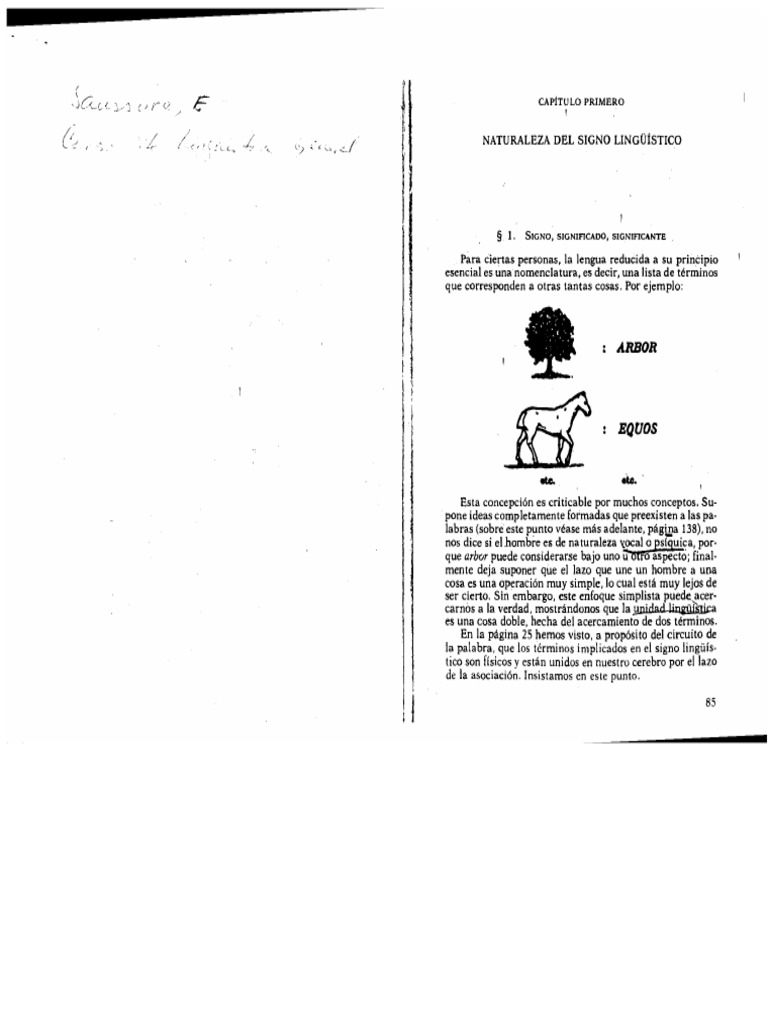 Saussure, F. Course in General Linguistics. Chapters 1 and 2 | PDF