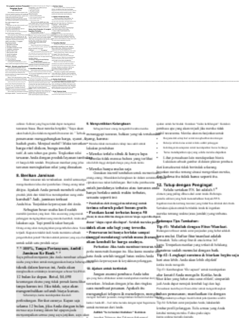 12 Langkah Surat Penjualan PDF | PDF
