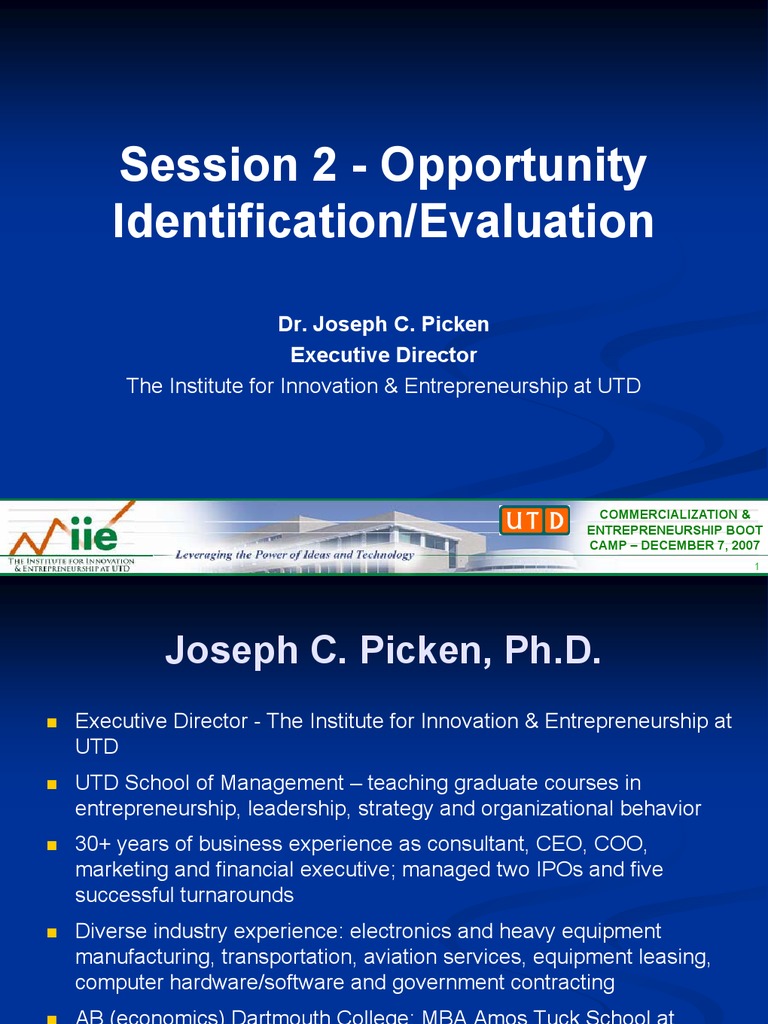 Opportunity Evaluation | Entrepreneurship | Business Model