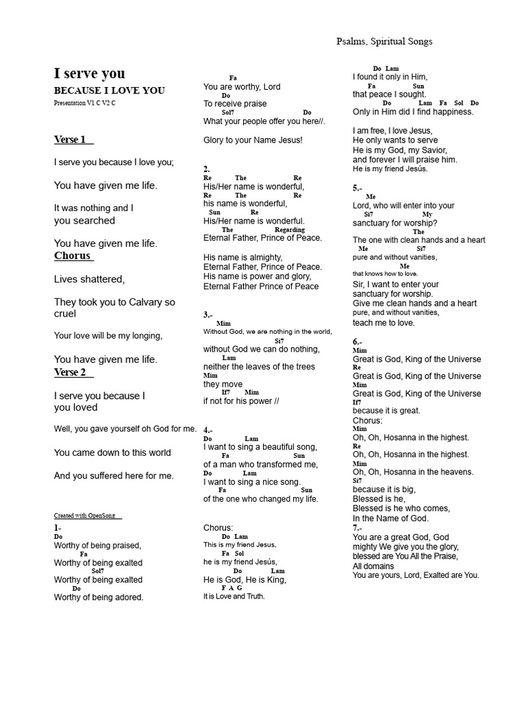 Hymns and Psalms Chords | PDF | Glory (Religion) | Jesus