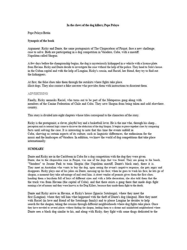 In The Clutches of The Dog Killers Summary | PDF | Dogs