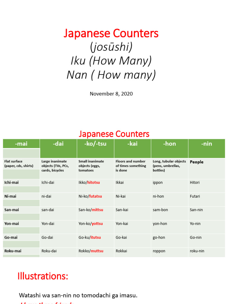 Japanese Counters | PDF
