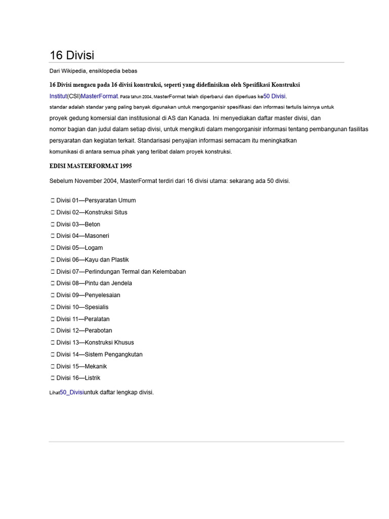 16 Divisi | PDF