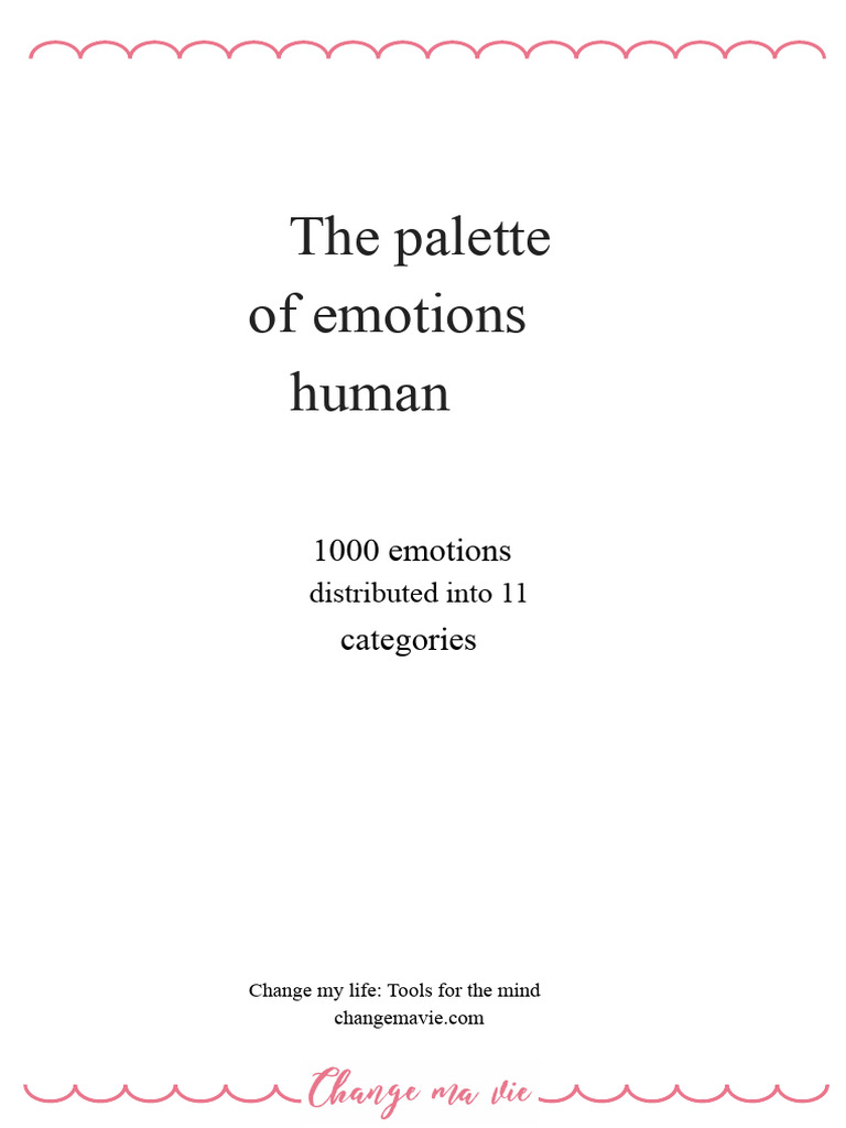 Emotions Palette: 1000 Feelings Explained | PDF | Emotions ...