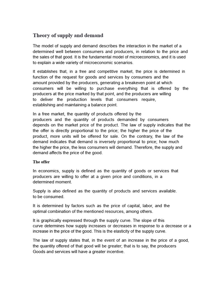 Supply and Demand Fundamentals Explained | PDF | Supply (Economics ...