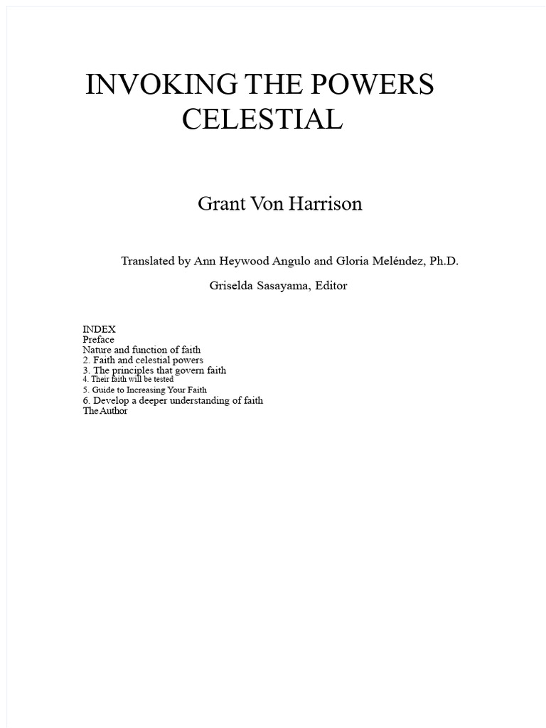 Invoking The Celestial Powers | PDF | Faith | Baptism