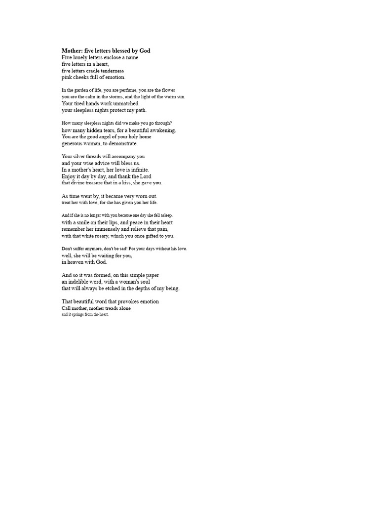 Coral Mother Poetry | PDF