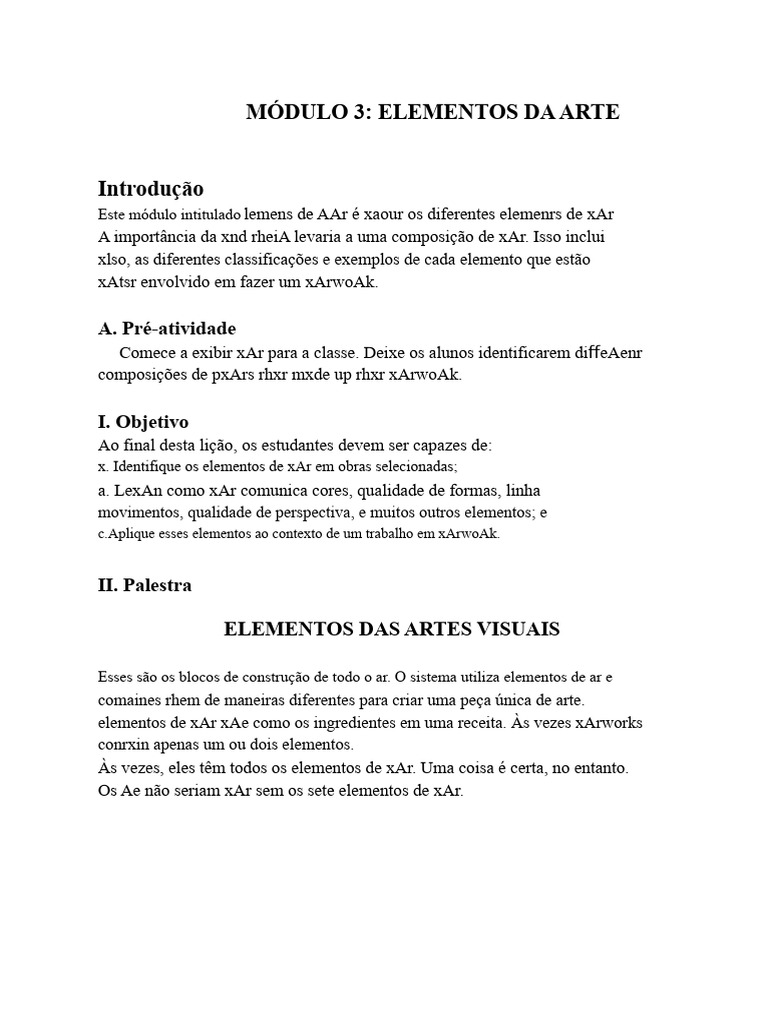 MÓDULO 3 ELEMENTOS DA ARTE | PDF