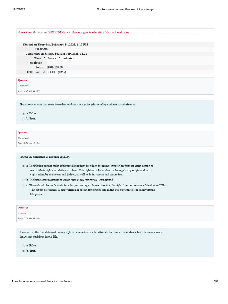 Human Rights Education Assessment Results | PDF | Self Esteem | Human ...