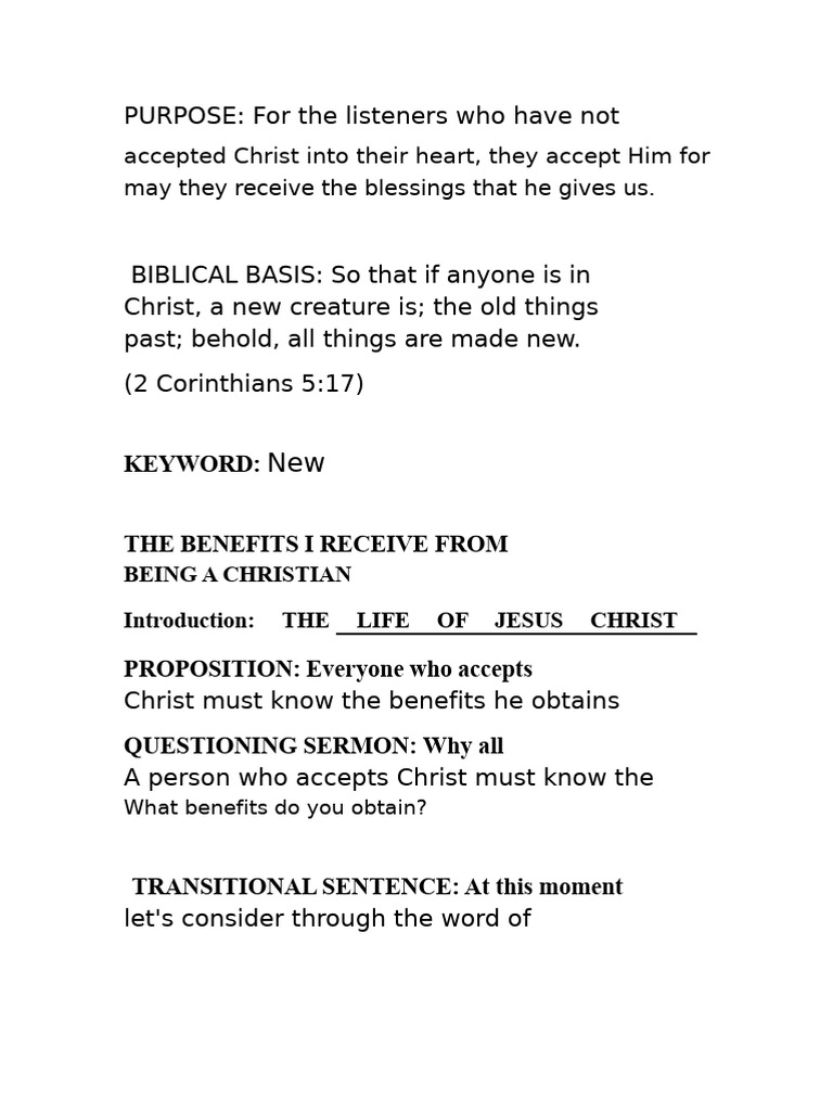 4 Benefits of Receiving Christ in The Heart | PDF | Eternal Life ...