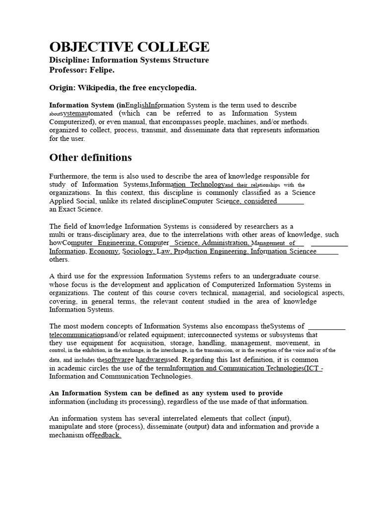 Information System Structure - Introduction | PDF | Integrated Circuit ...