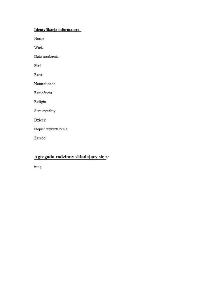 Model Dokumentacji Medycznej MGF | PDF