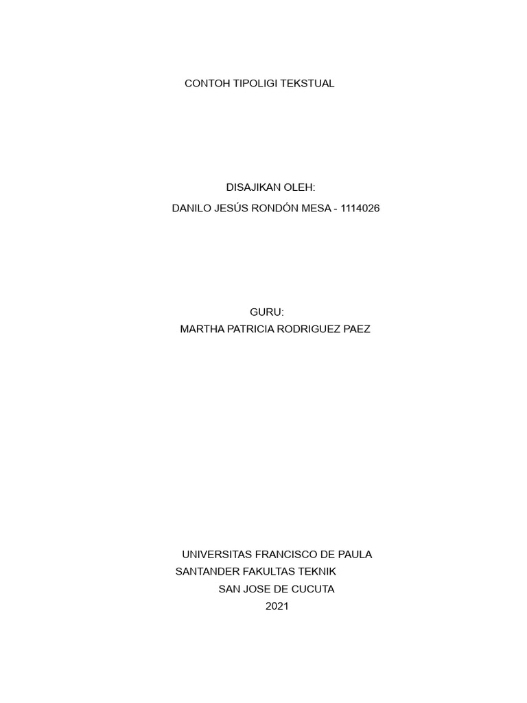 Contoh Tipologi Tekstual | PDF