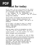 Just for Today: Daily Happiness Guide | PDF