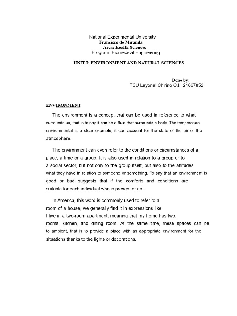 Environment and The Biomedical Engineer | PDF | Conservation Biology ...