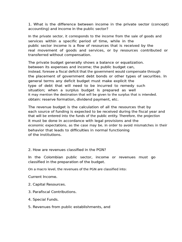 Questions and Answers About Public Finances | PDF | Expense | Taxes