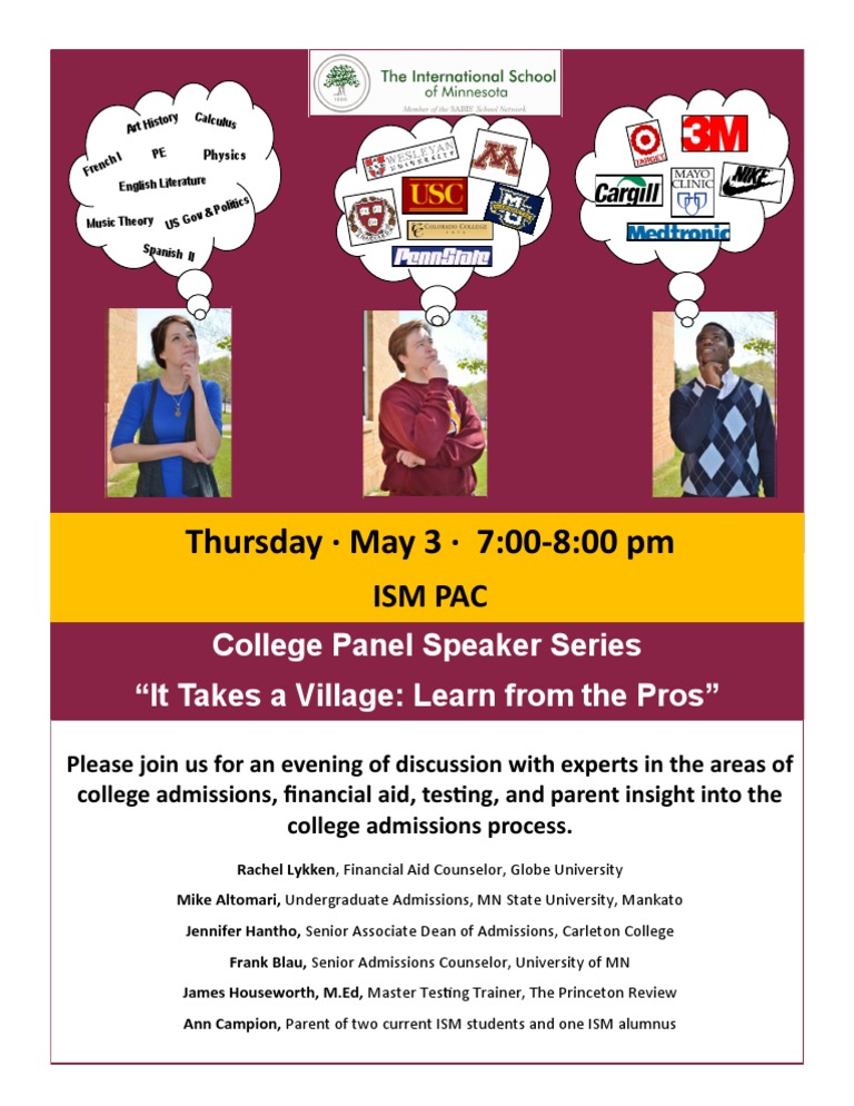 College Admissions Expert Panel Event | PDF | Wellness