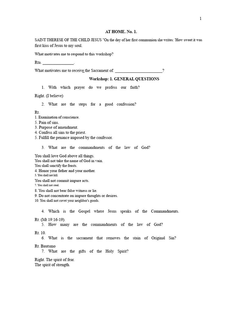 In The Form of Questions and Answers About All The Sacraments. | PDF ...