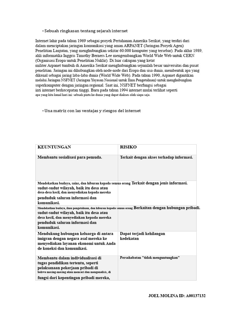Unit 4. Activity 1. Internet. Deliverable | PDF