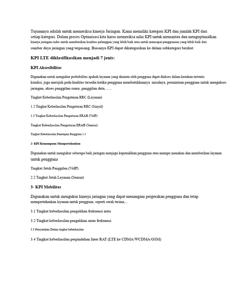 Kpi Lte | PDF