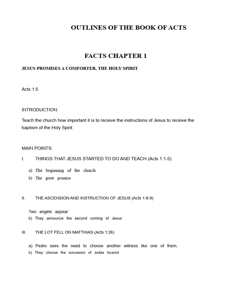 Chapter Summaries of Acts | PDF | Acts Of The Apostles | Jesus