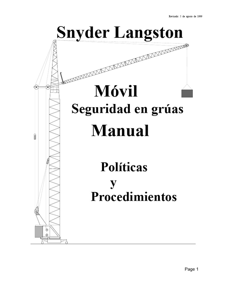 Manual de Seguridad de Grúas | PDF | Grúa (máquina) | Ascensor