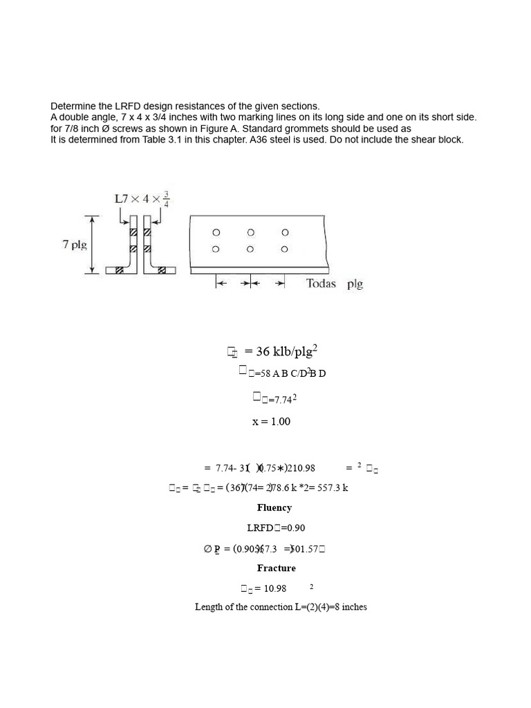 Determine The LRFD Design Resistances of The Given Sections. | PDF