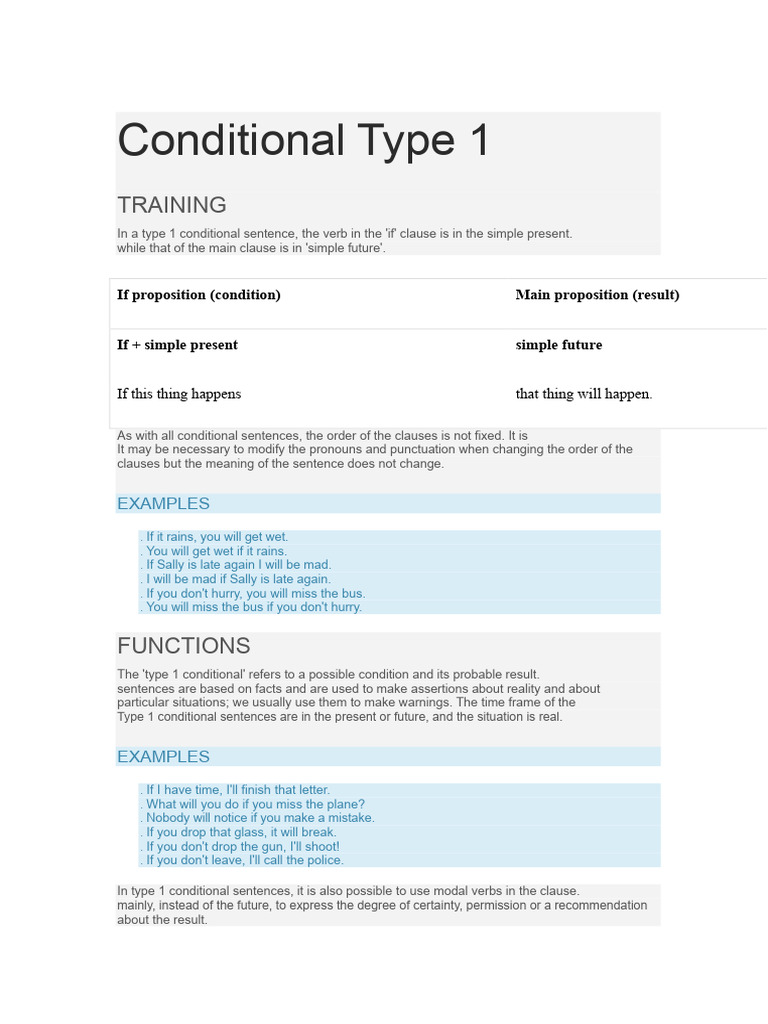 Conditional Type 1 | PDF