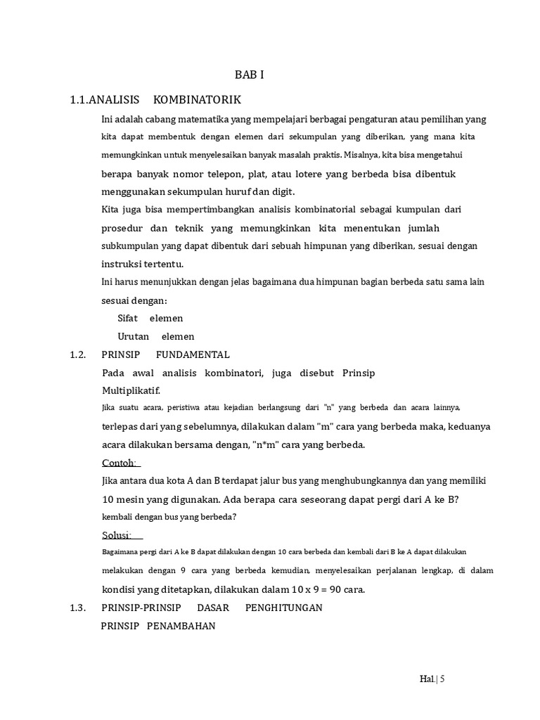 Monografi Analisis Kombinatorial | PDF